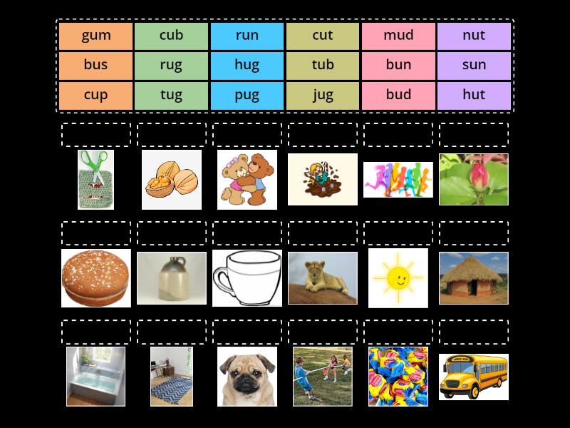 Short Vowel U Word Families - Match up