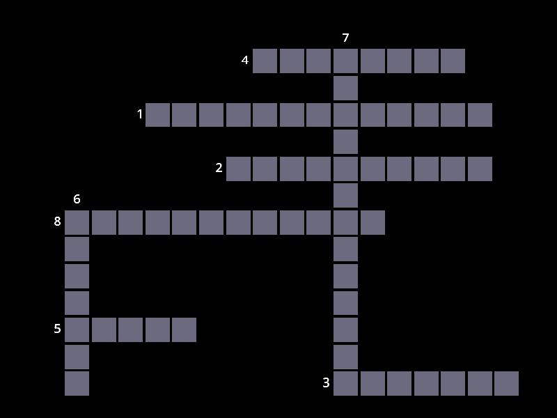 Prepositions of place - Crossword