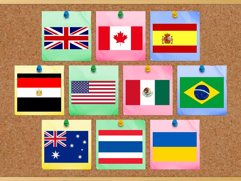 Countries & Flags - Flip tiles