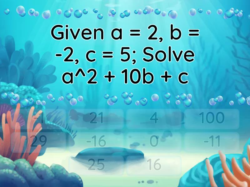 21-Solve the algebra questions - Find the match