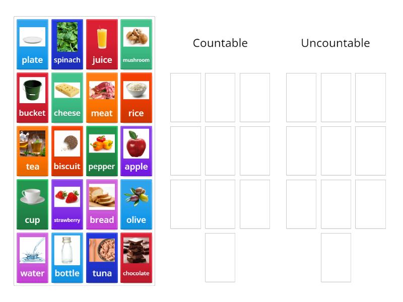AS 3 Unit 4 Countable/Uncountable - Group sort