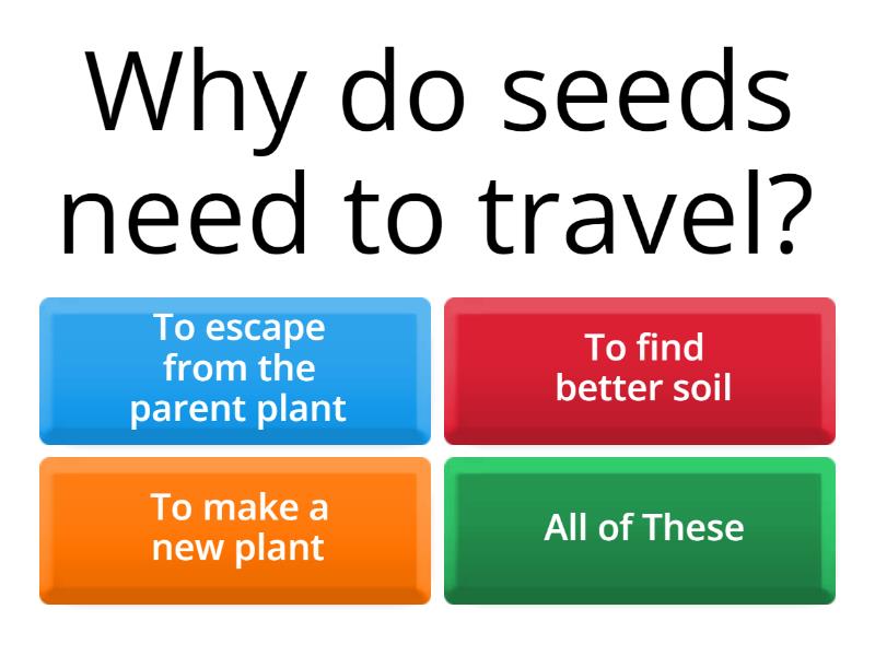 SEED DISPERSAL - Quiz
