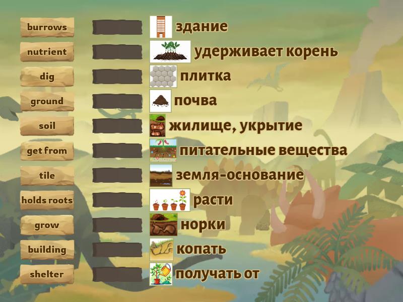 Soil and Rocks Vocabulary 2 - Match up