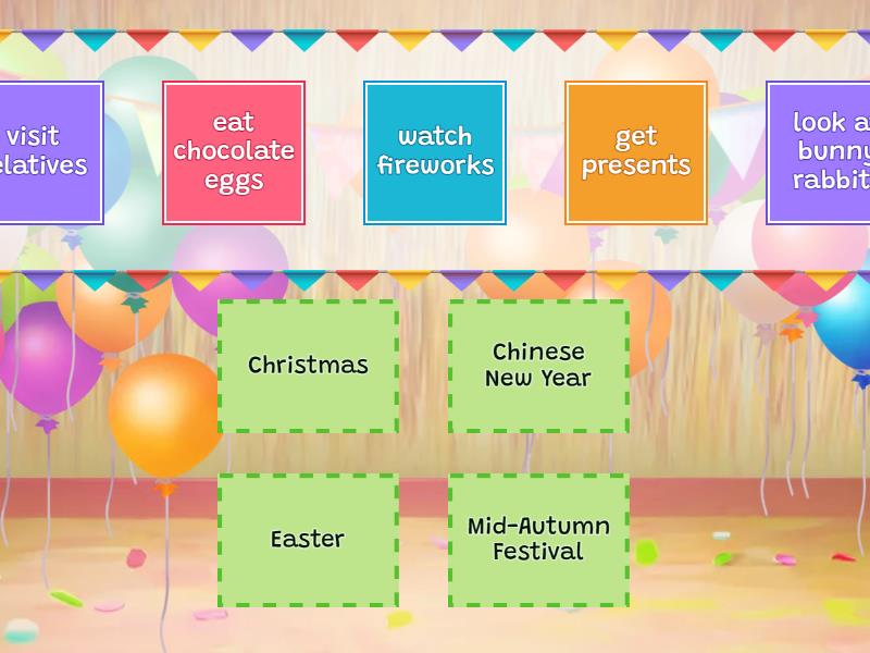 Festivals Speed Sort - Speed sorting