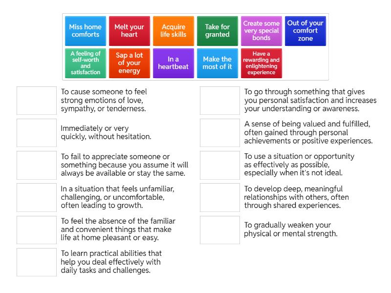 Advanced 3A Language in Context - Match up
