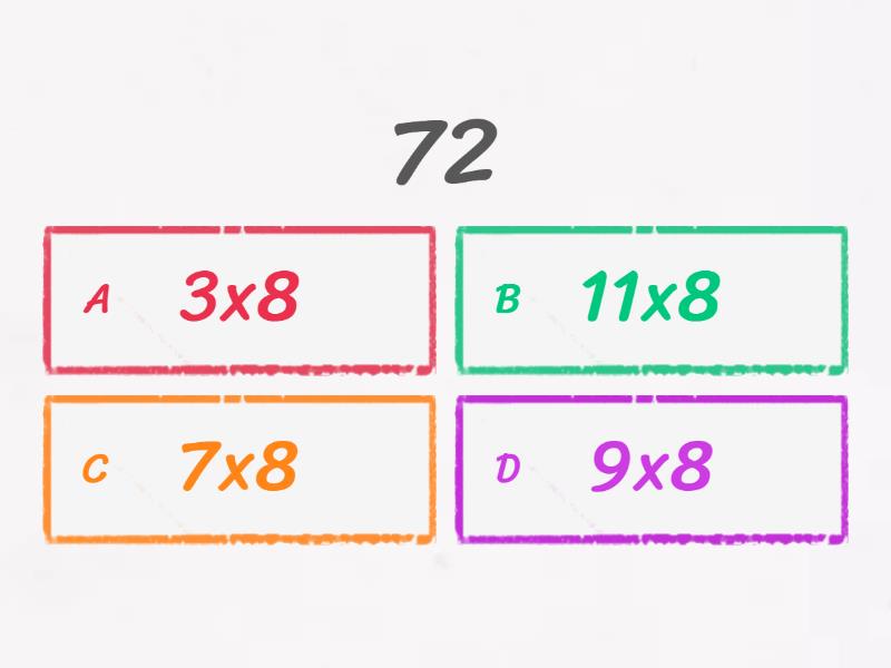 8 times tables - Quiz