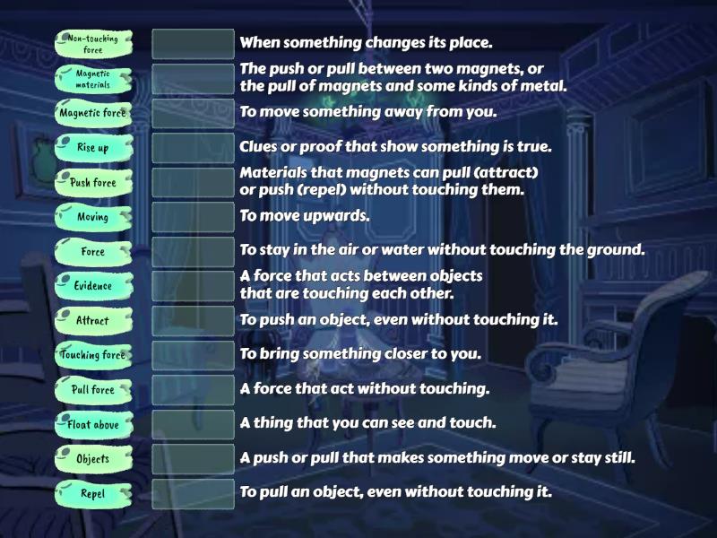 Science 3_Unit 3 Balancing forces_Vocabulary 2 - Match up