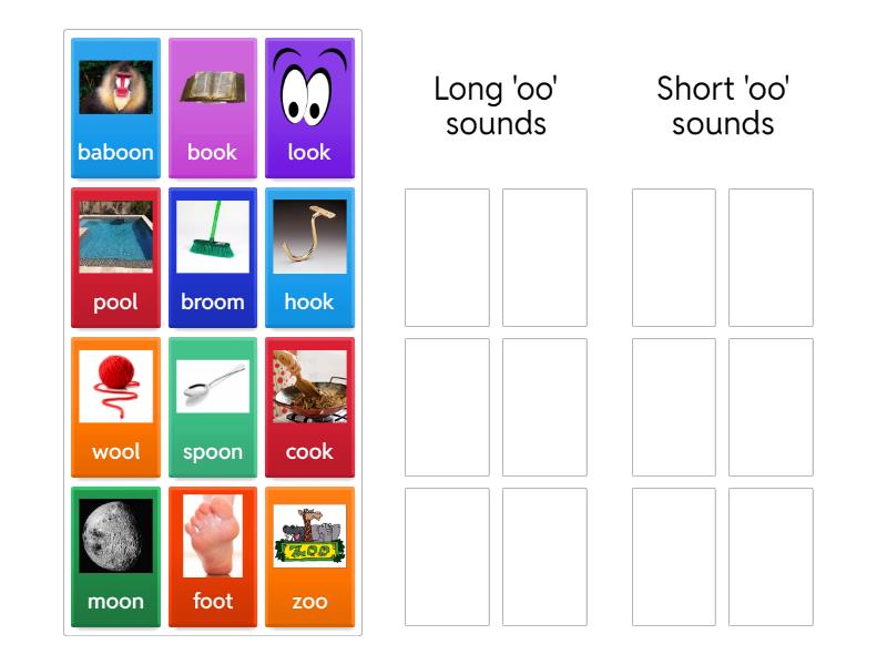 Short 'oo', Long 'oo' - Group sort