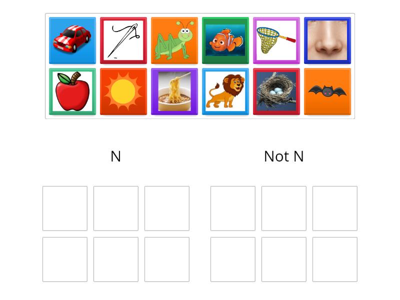 The Letter N sorting - Group sort