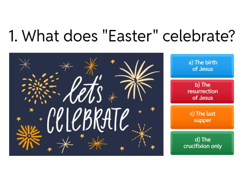 Easter – Multiple Choice Exam || By Teacher Mario - Quiz