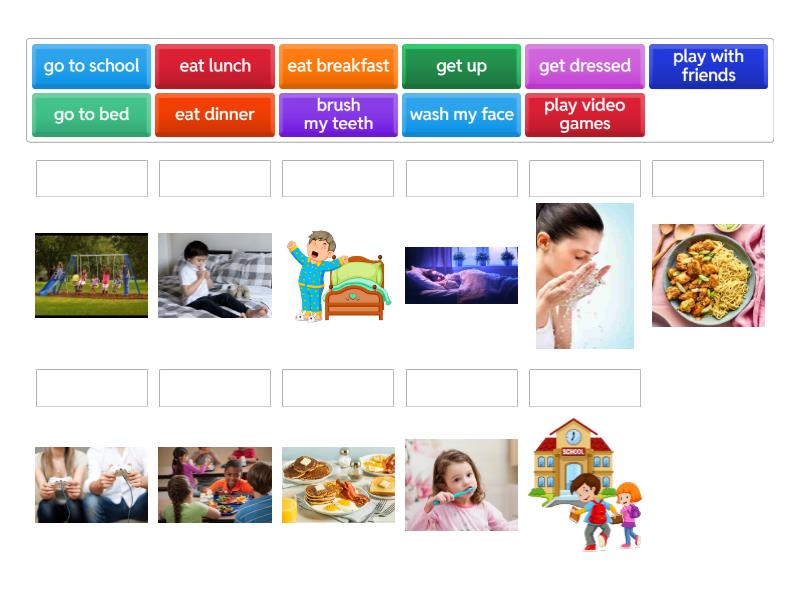 Daily Routines - Match up