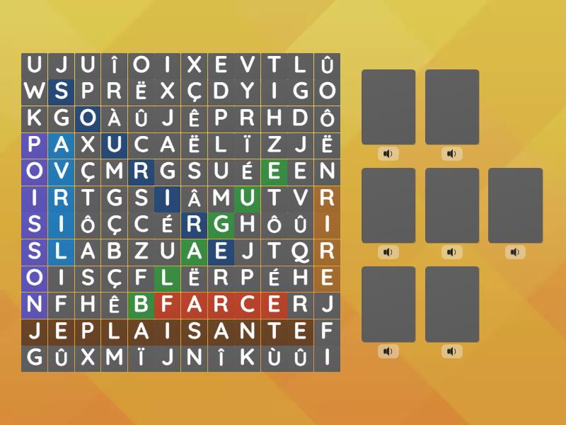 Poisson d'Avril - Mots mêlés