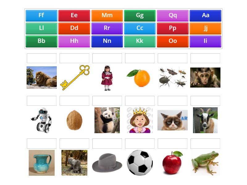 a-r letters - Match up