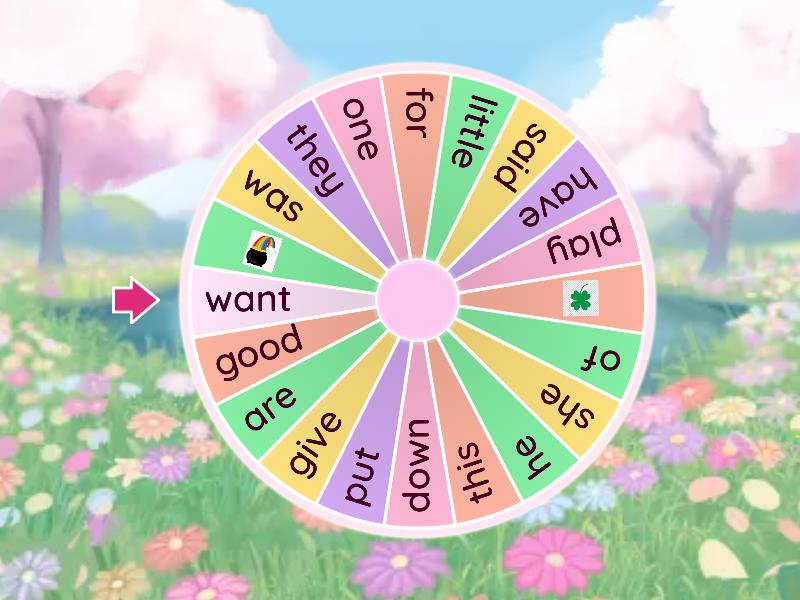 Lucky Sight Words - Spin the wheel