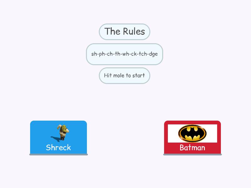 Whack-a-Word with a Digraph or Trigraph - Whack-a-mole