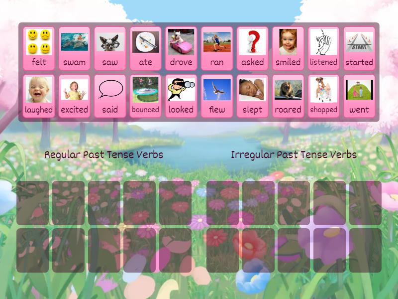 Regular and Irregular Past Tense Verbs - Group sort