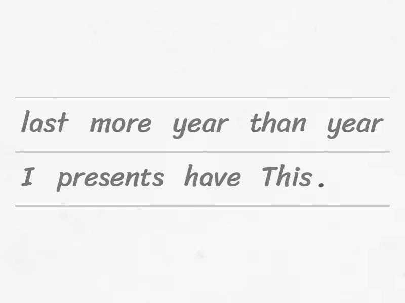 Comparative superlative - winter - Unjumble