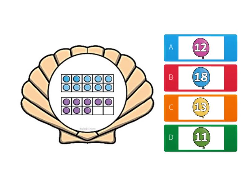 Subitize teen numbers - Quiz