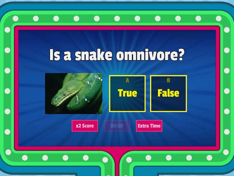 U. 4. Science: carnivore - herbivore - omnivore - Gameshow quiz