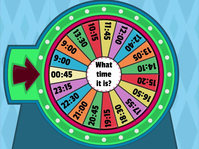 Telling the time - Spin the wheel