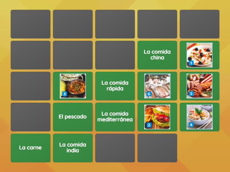 La comida 2 - Matching pairs