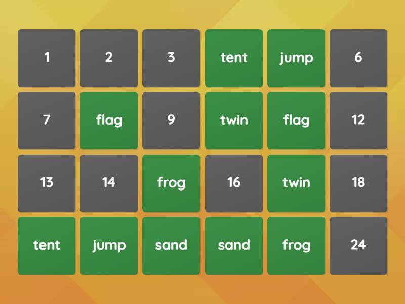CVC CVCC CCVC words with Mario - Matching pairs