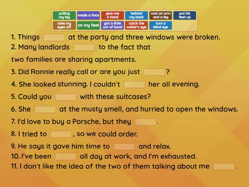 Outcomes_Intermediate_Unit_10_(Idioms) - Complete the sentence