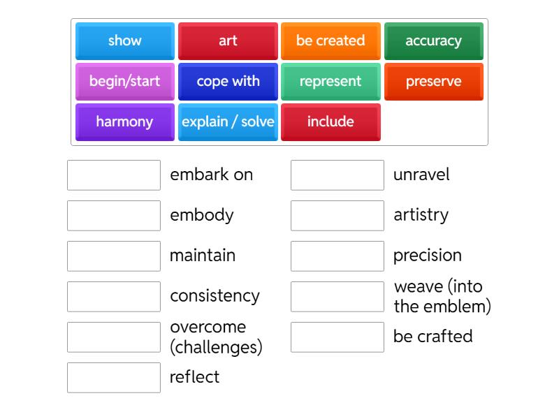Descriptive vocabulary 2 - Match up