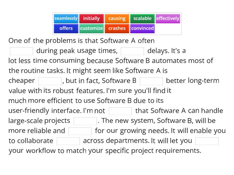 systems - Complete the sentence