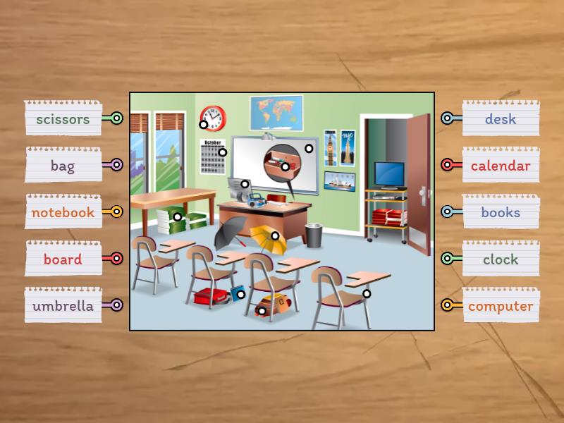 Labeling Classroom Objects: Learn and Identify! - Labelled diagram