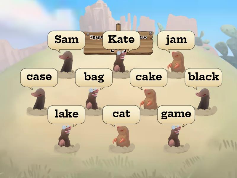 Letter A with transcription - Whack-a-mole