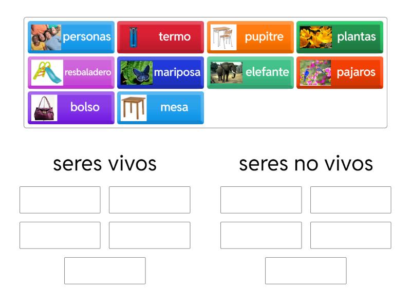 seres vivos y no vivos - Group sort