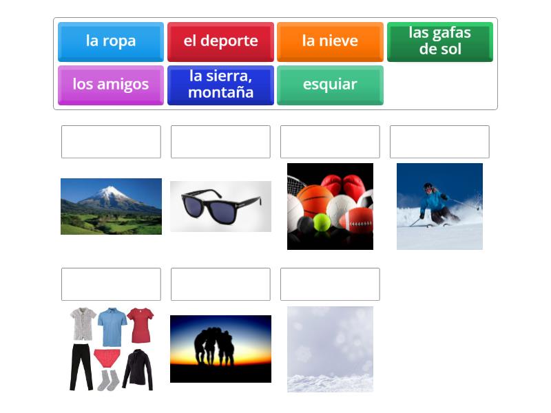 Vocabulario: mi plan para el fin de semana - Match up