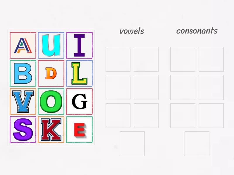 vowels and consonants - Group sort