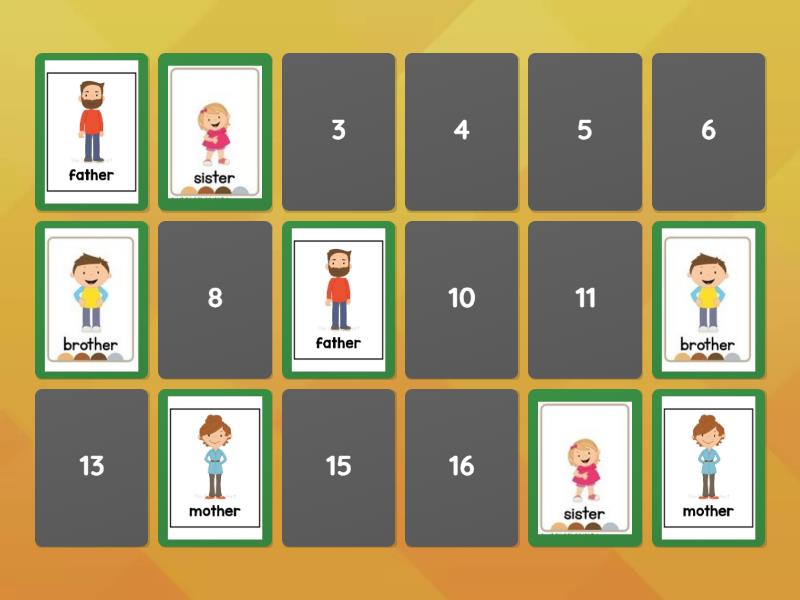 Family: Memory game - Matching pairs