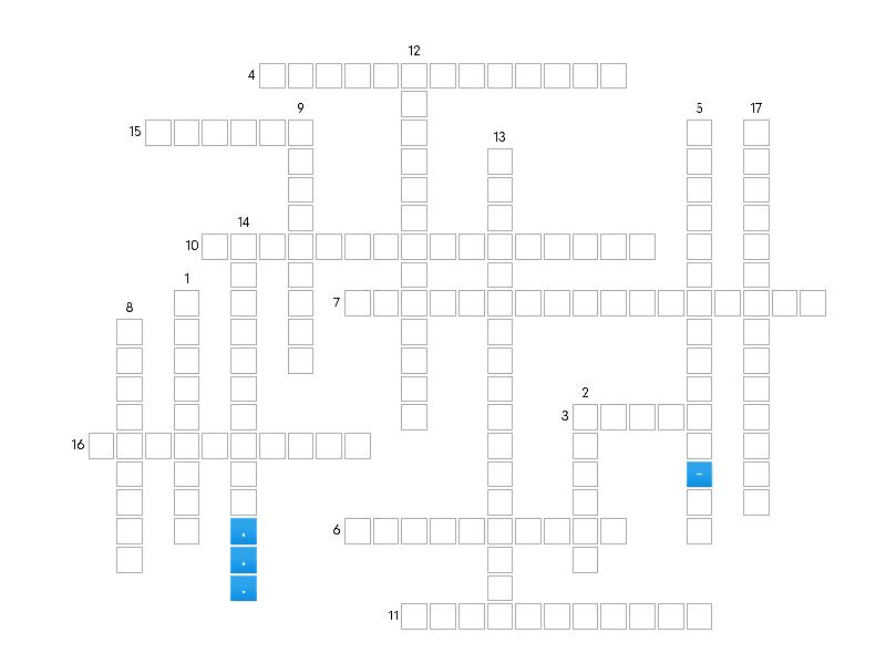 HOUSEHOLD CHORES - Crossword