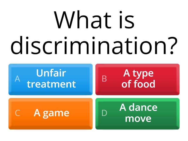 Understanding Discrimination - Quiz