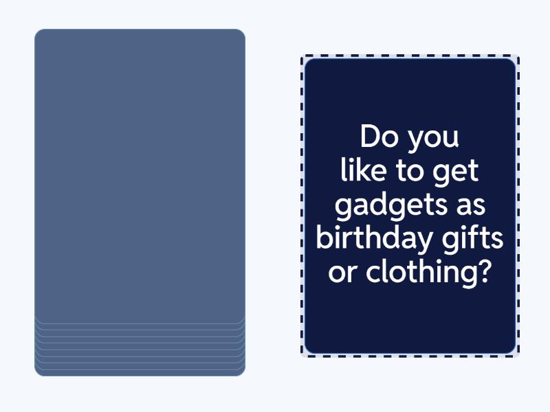 Birthday Preferences - Speaking cards