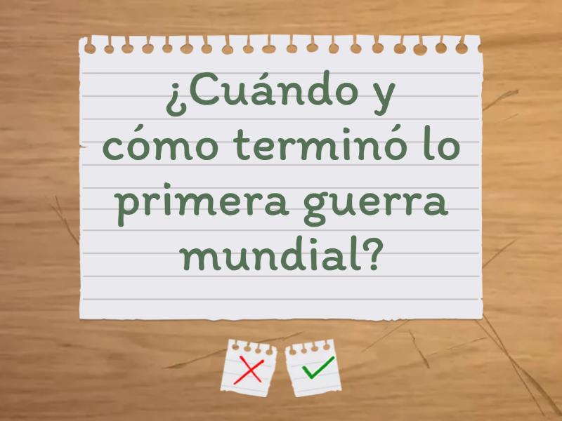 Primera Guerra Mundial - Tarjetas flash