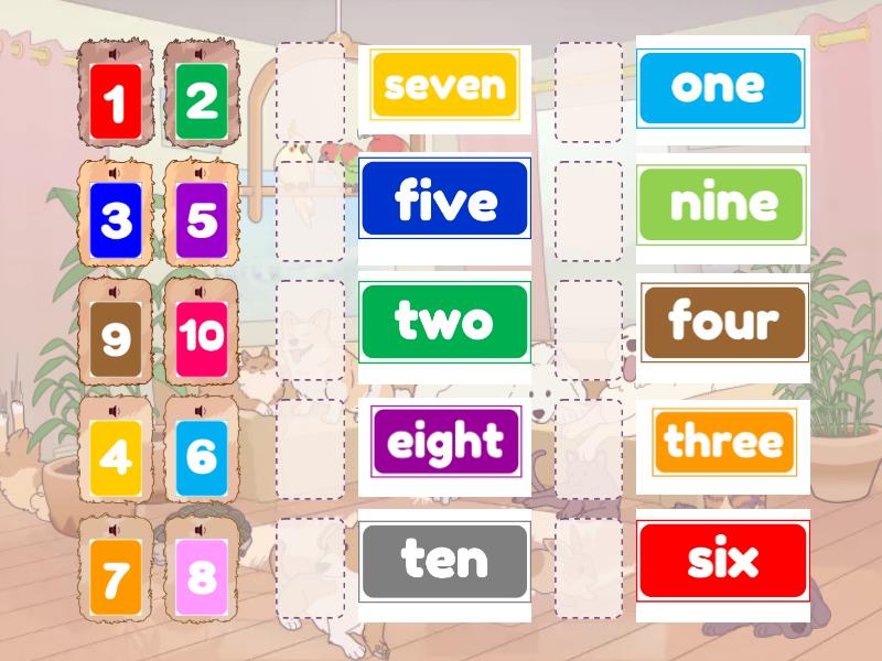 Numbers 1-10 Match - Match up