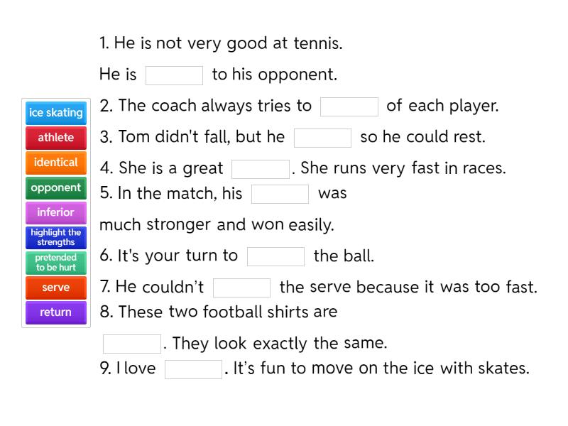 Sport - Complete the sentence