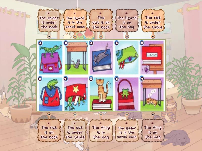 SM1 Unit 3 Grammar (prepositions) - Labelled diagram