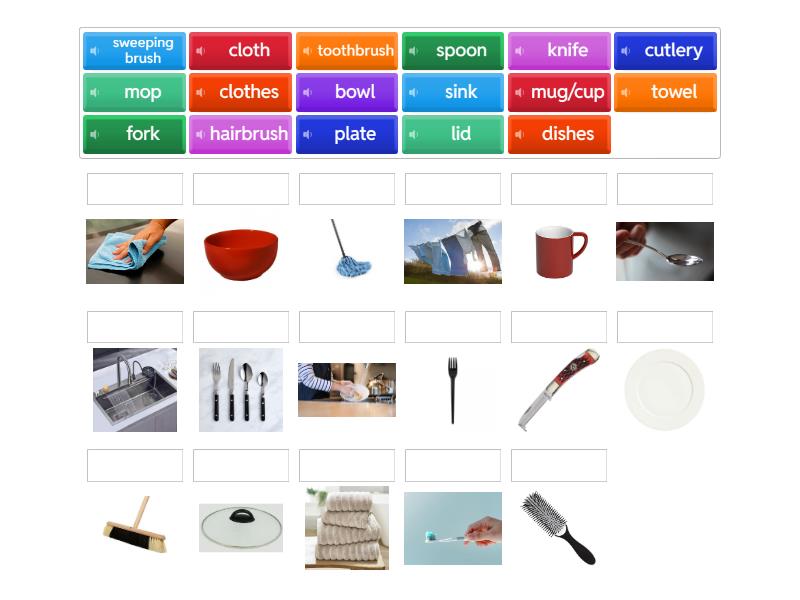 cleaning the classroom - Match up