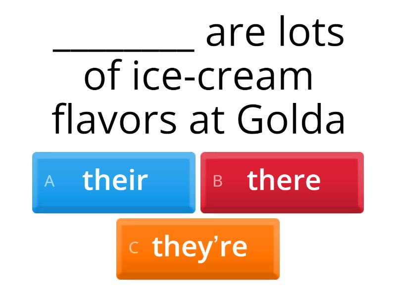 There VS. Their VS. They're - Quiz