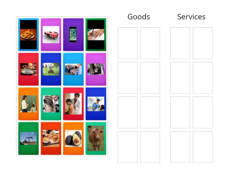 Economics - Goods and Services - Group sort