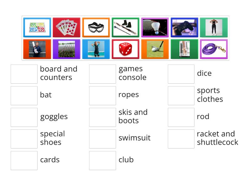 Prepare 3 Unit 9 Equipment - Match up