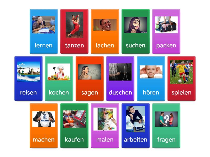 Präteritum - Schwache Verben - Flip tiles