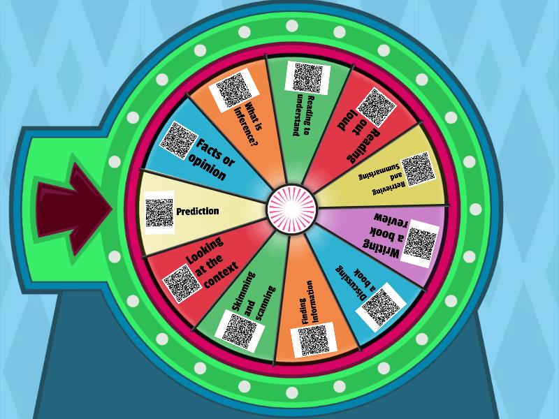 Reading Comprehension Tasks - Spin the wheel