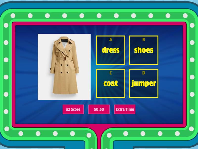 GG2 Unit 0 Clothes - Gameshow quiz