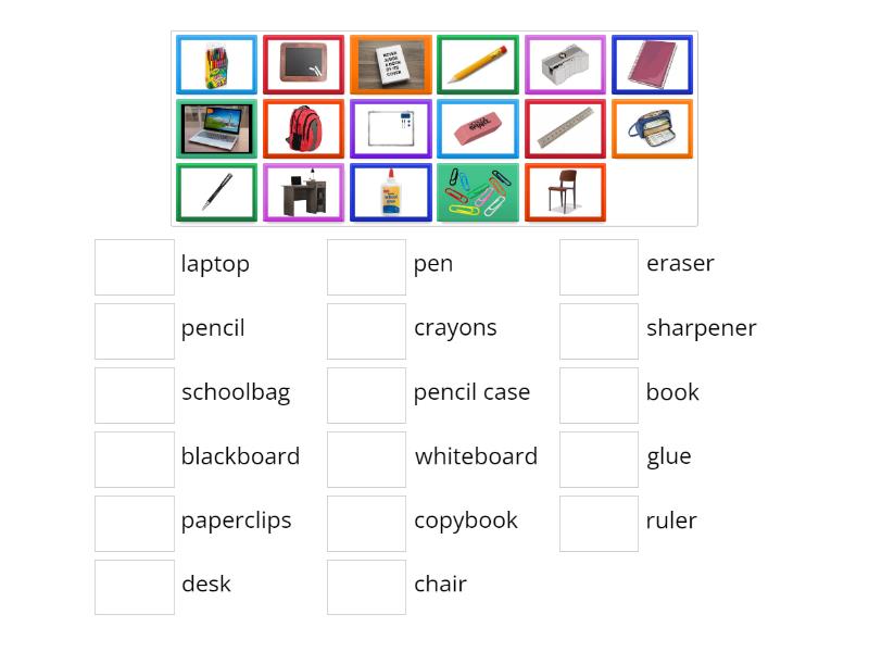 Classroom Objects - Match up